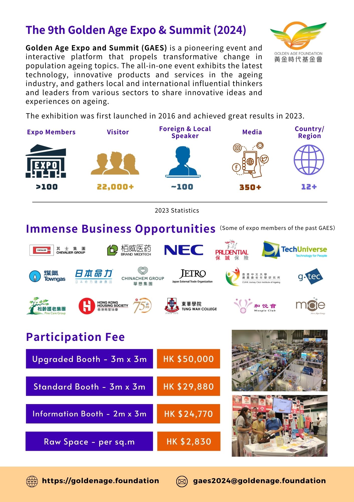 Event flyer (9th GAES) | Golden Age Foundation